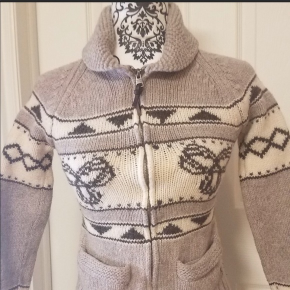 TNA | Sweaters | Tna Zip Up Logo Graphic Zip Sweater Lambswool S | Poshmark